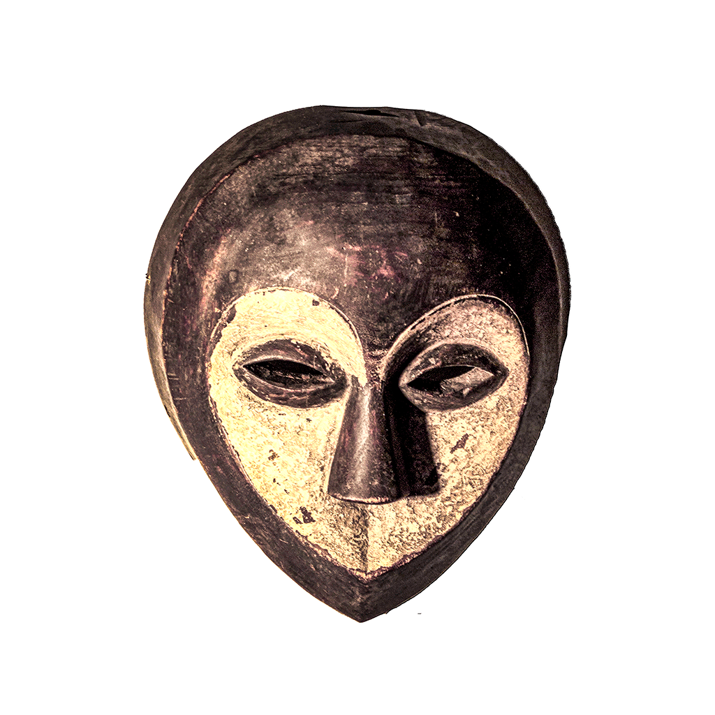One of a kind African Fine Art: Authentic 'Kwele Mask' from Cameroon ...